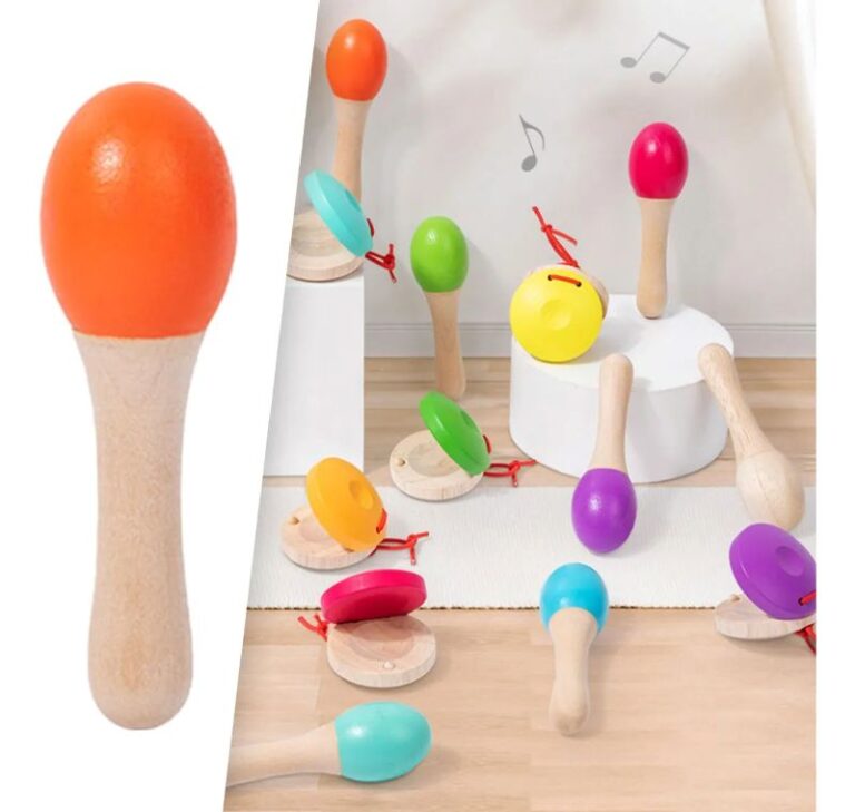 Mini maraca de madera - Playroom®